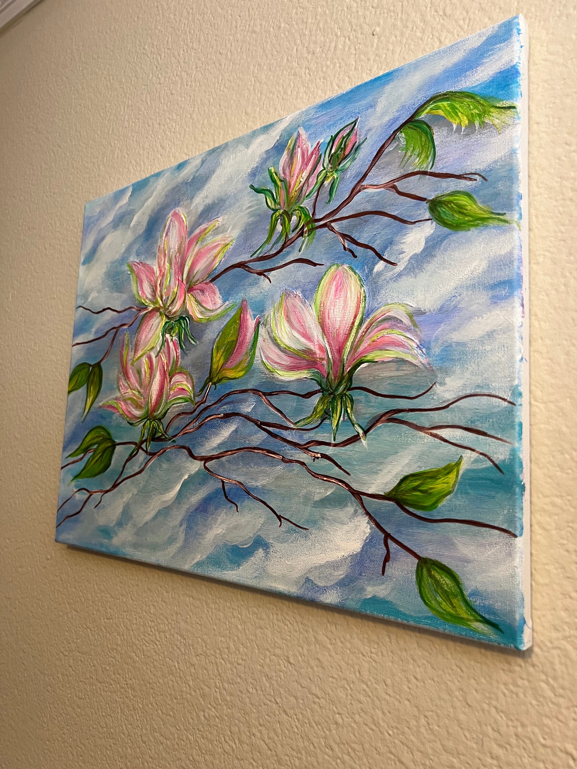 Spring Blossoms, Acrylic Painting on Canvas - Etsy