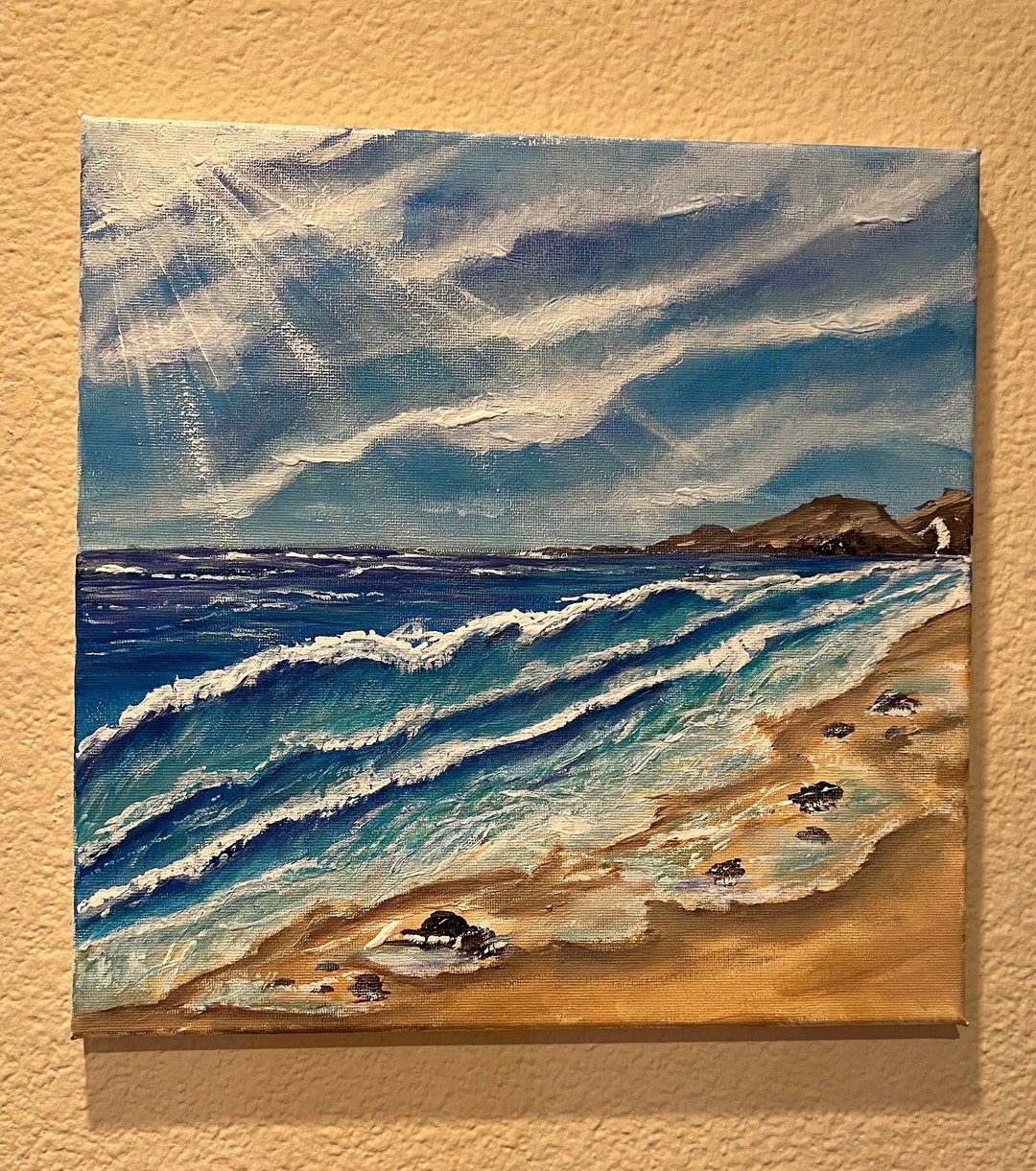 Ocean Waves, Acrylic Painting on Canvas - Etsy