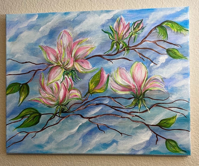 Spring Blossoms, Acrylic Painting on Canvas - Etsy