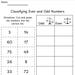 Classifying Even and Odd Numbers | Sorting Activity | Printable ...