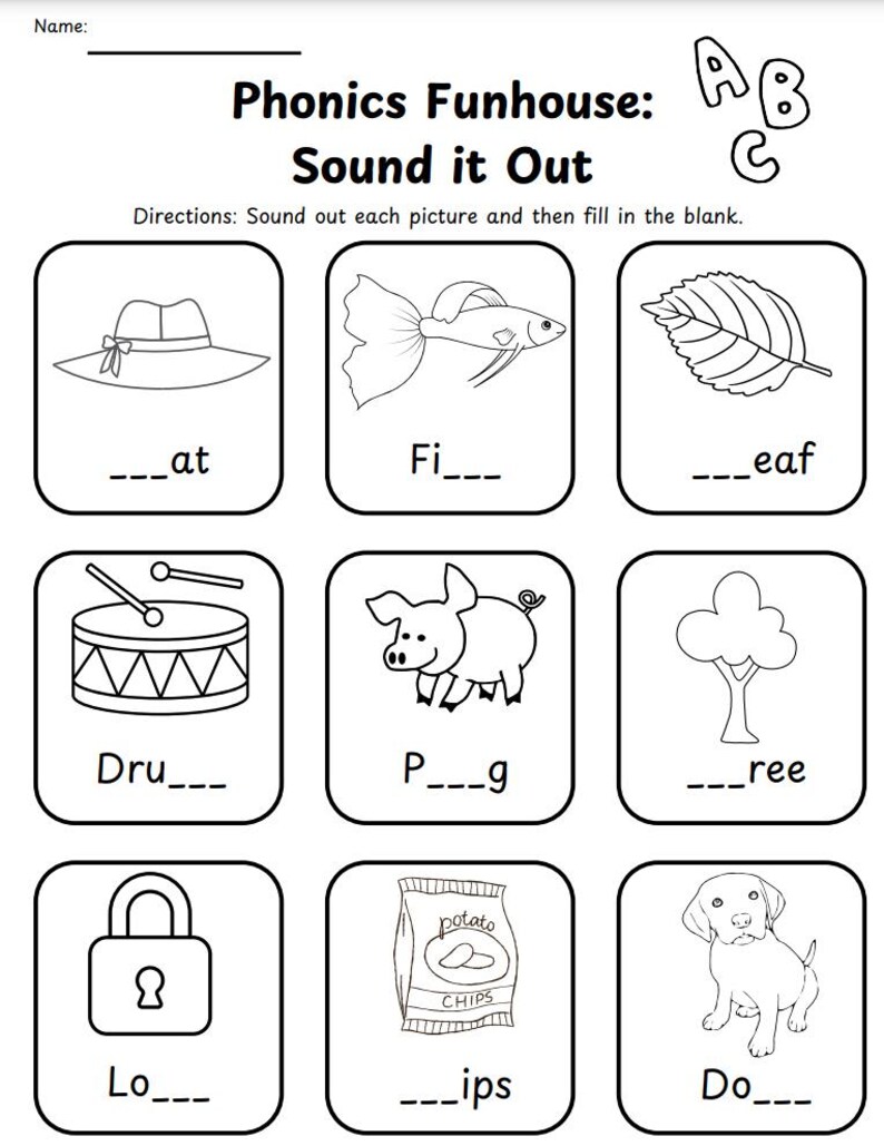 Phonics Word Family Worksheets | CVC, Rhyming, Short Vowels | Cut and ...
