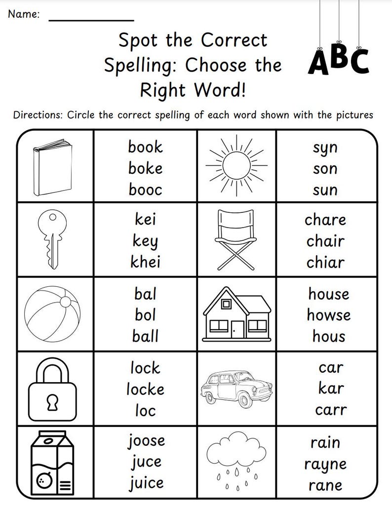 Spelling Adventure Alphabetizing Worksheet | Alphabetize, Color, Spell ...