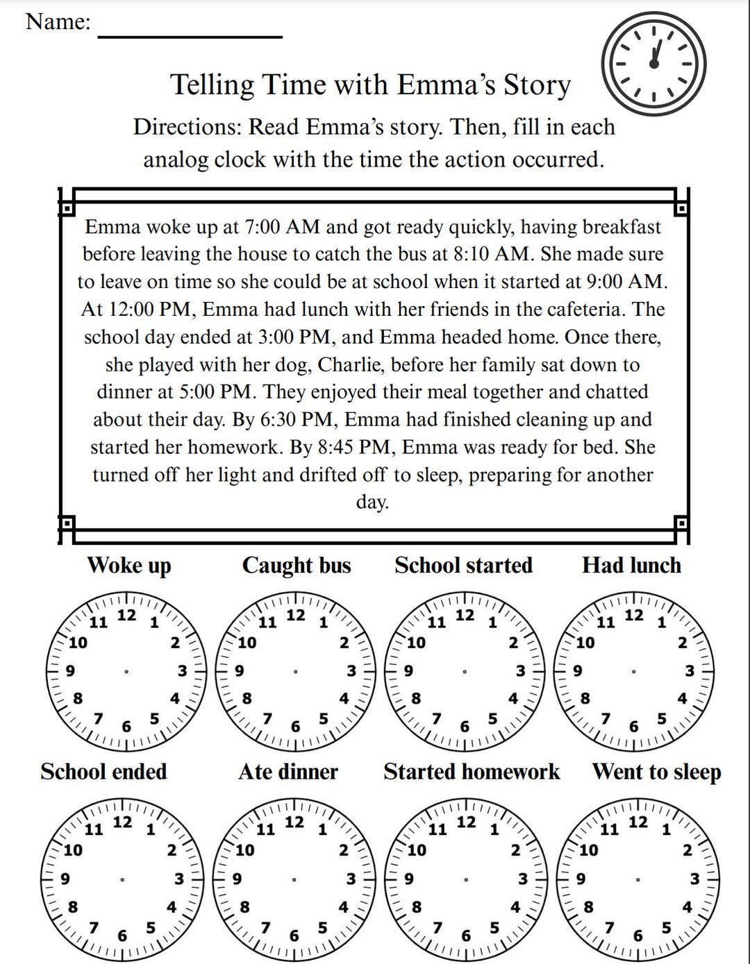 Telling Time With Stories – Children's Reading | Teaching Time for ...