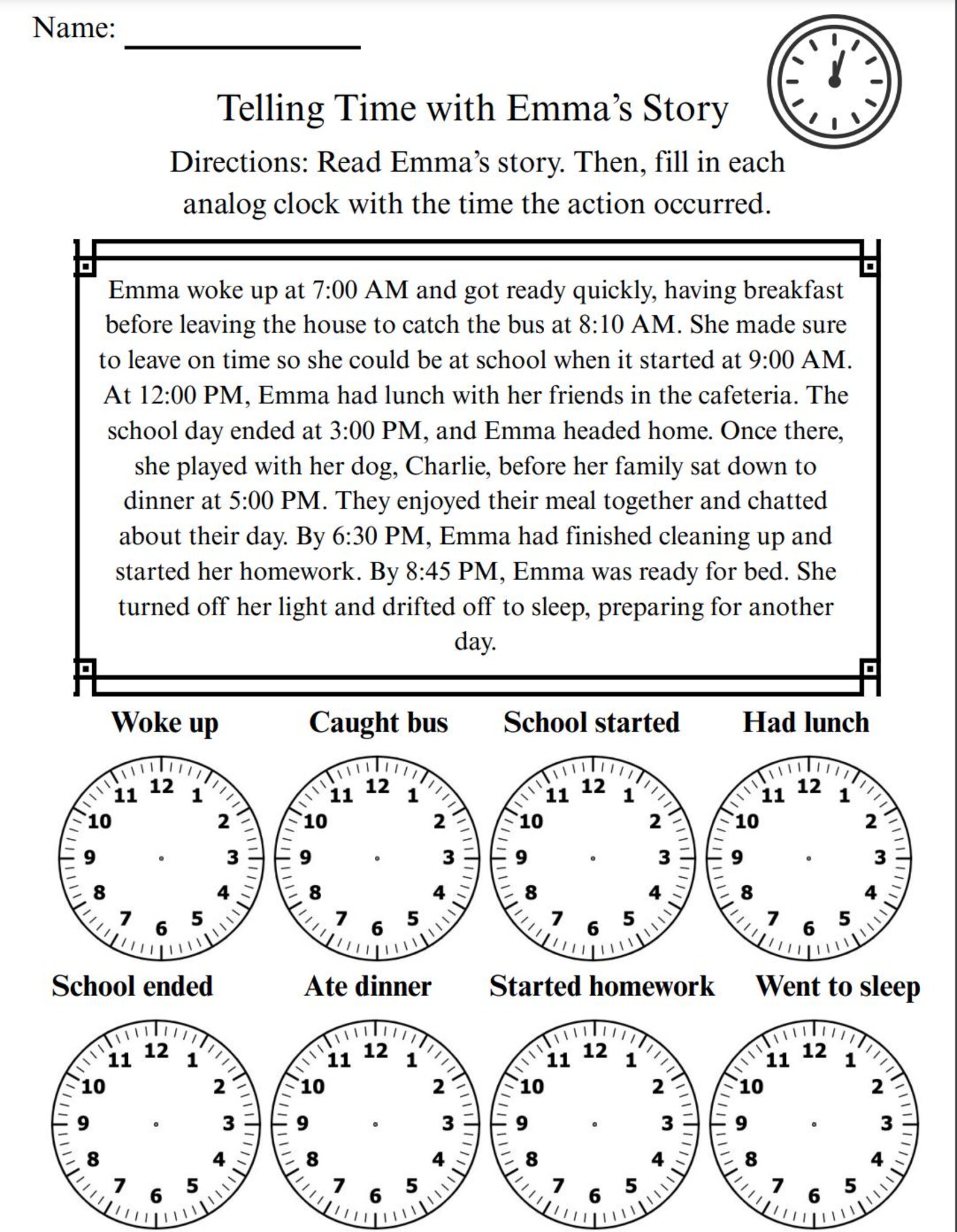 Telling Time With Stories – Children's Reading | Teaching Time for ...