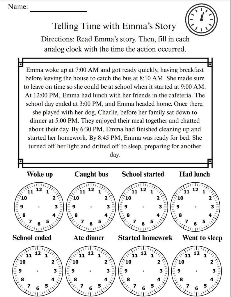 Telling Time With Stories – Children's Reading | Teaching Time for ...