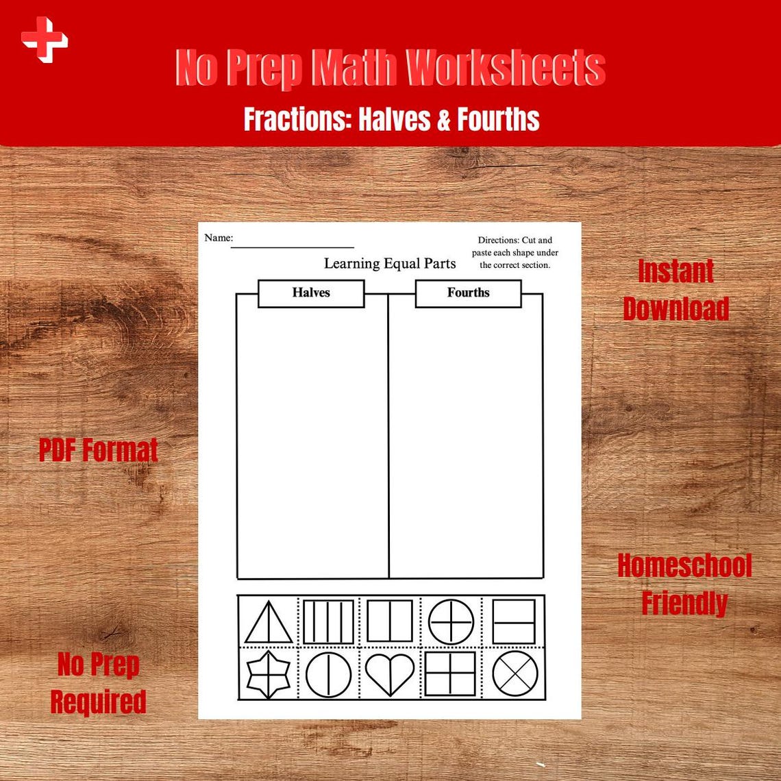 Halves and Fourths: Learning Equal Fractions | Teaching Materials ...