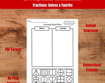Halves and Fourths: Learning Equal Fractions | Teaching Materials ...