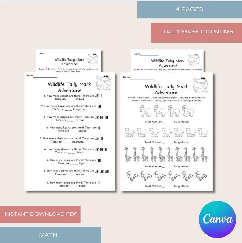 Tally Mark Counting Activity | Tally Mark Worksheet | Teacher ...