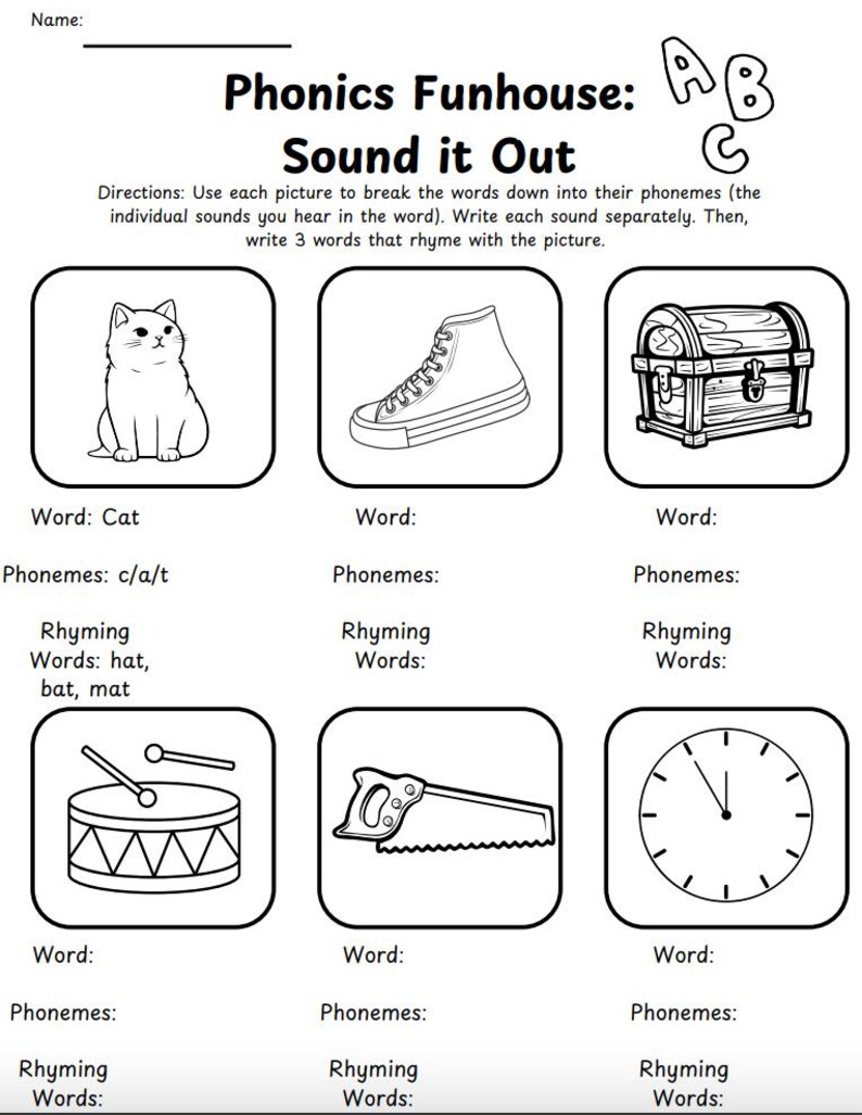 Phonics Word Family Worksheets | CVC, Rhyming, Short Vowels | Cut and ...