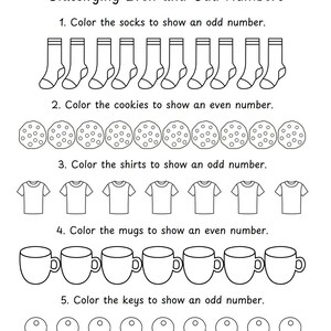 Classifying Even and Odd Numbers | Sorting Activity | Printable ...