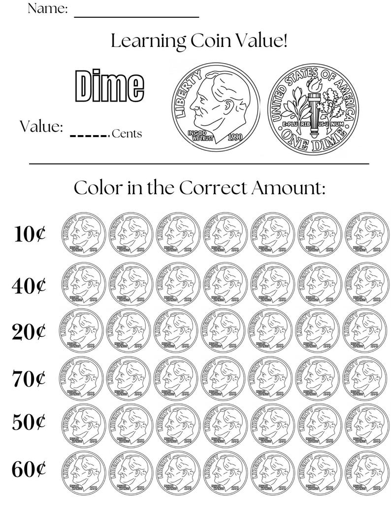 Counting Money Worksheet Bundle | Learning Coin Value | Back to School ...