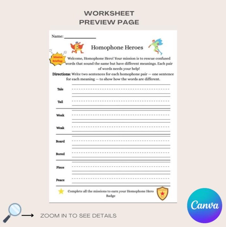 Homophones & Homographs Worksheet Bundle | Multiple Meaning Words ...