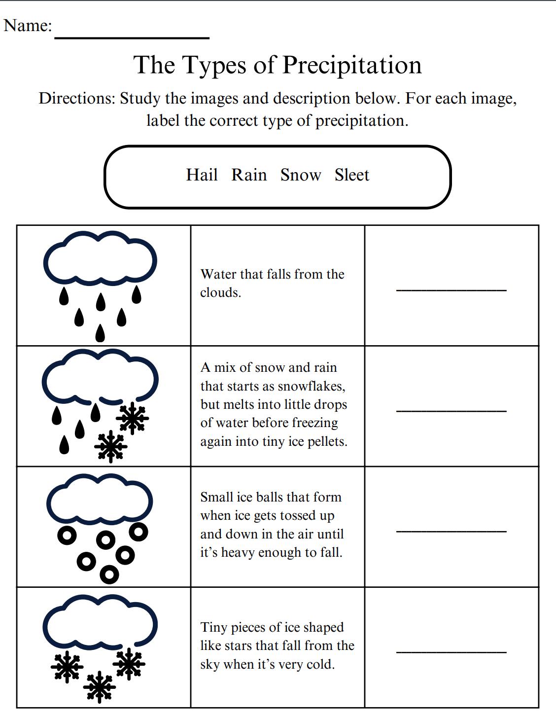 Weather Activity Worksheet Printable Bundle | Weather Vocabulary ...