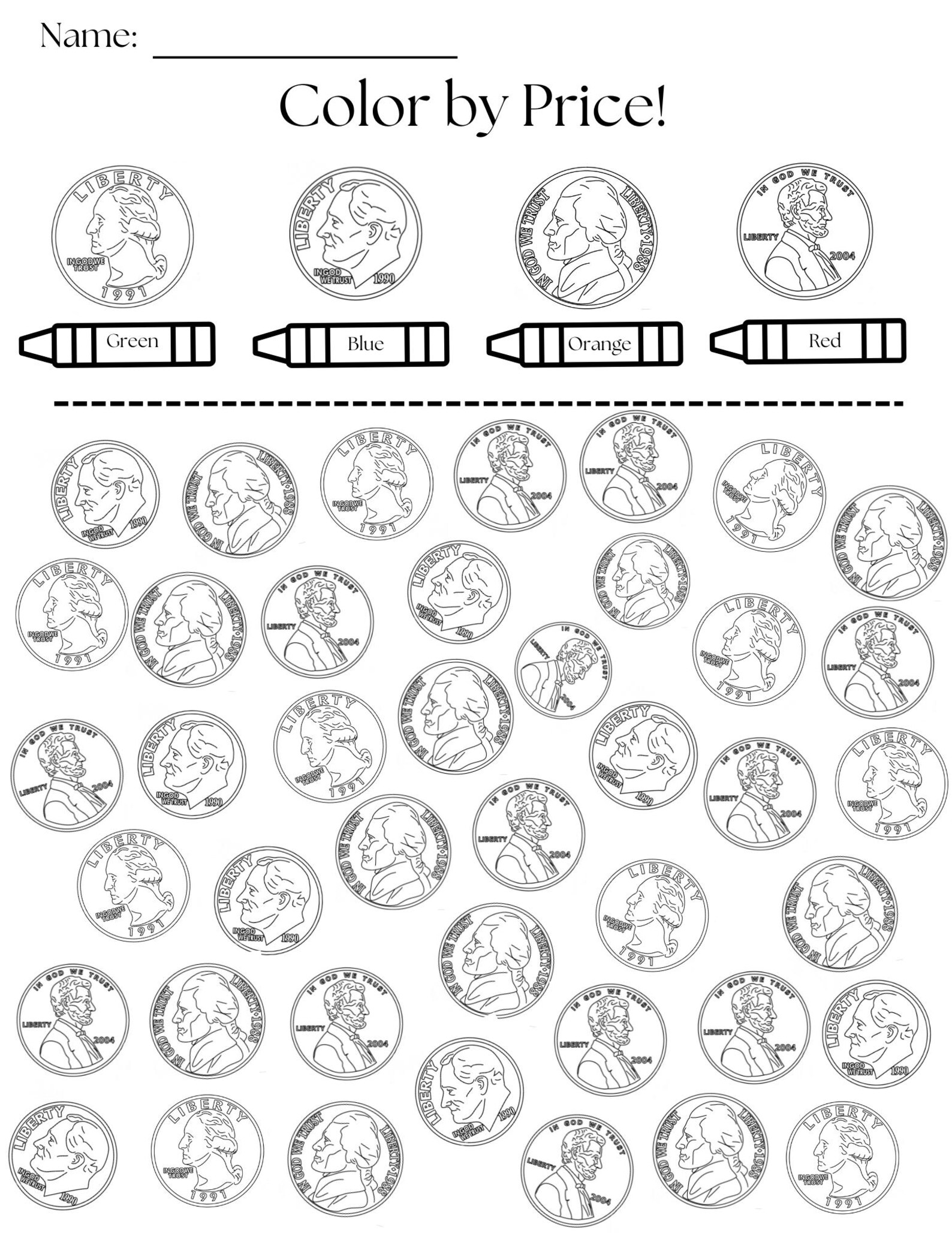 Counting Money Worksheet Bundle | Learning Coin Value | Back to School ...