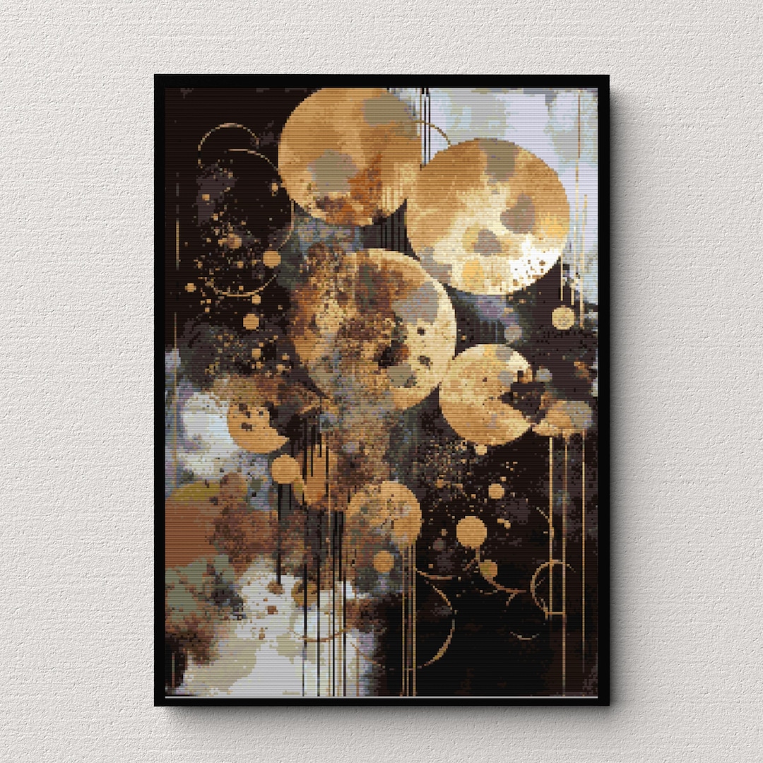 Abstract Circle Cross Stitch Pattern | Digital Download| Instant ...