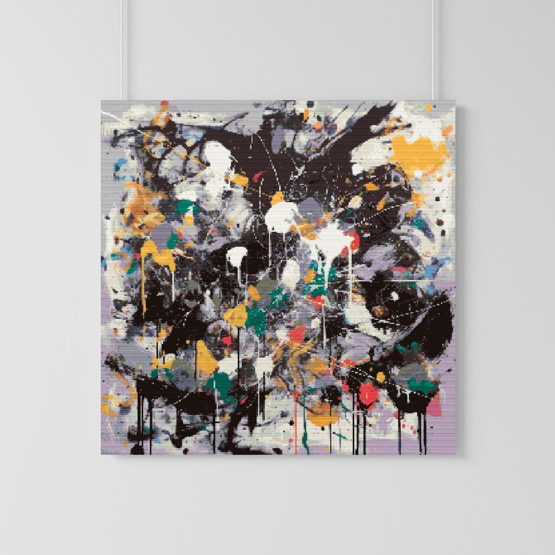Abstract Expressionist Cross Stitch Pattern | Digital Download| Instant ...