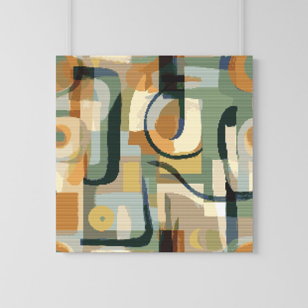 Abstract Shapes Cross Stitch Pattern | Digital Download| Instant ...
