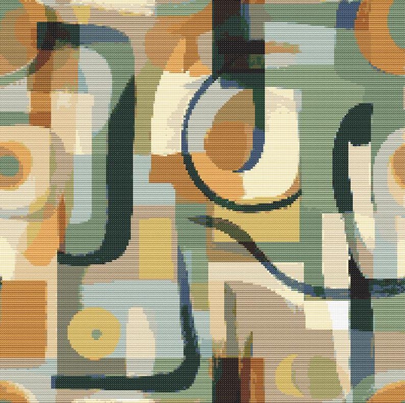 Abstract Shapes Cross Stitch Pattern Digital Download Instant Download ...