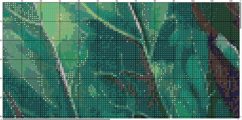 Tropical Leaves Cross Stitch Pattern | Botanical Embroidery (PDF ...