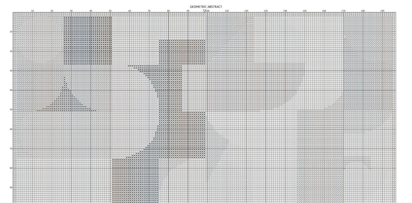 Vibrant Abstract Cross Stitch Pattern - Colorful Geometric Design ...