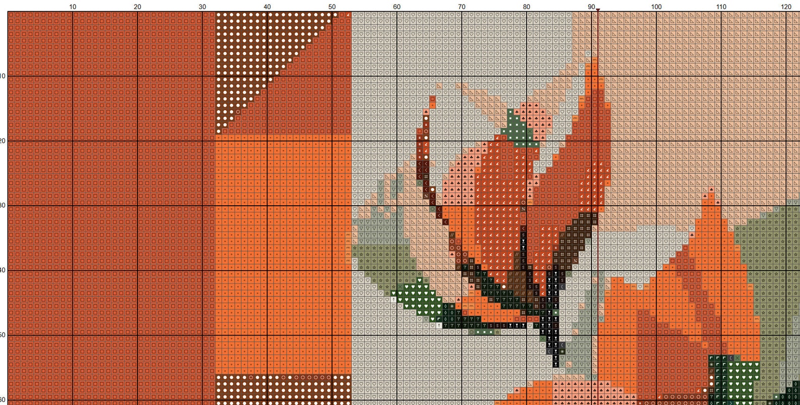 Modern Botanical Bliss - Orange Blooms and Geometric Charm | Cross ...