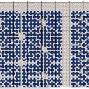 Japanese Sashiko Cross Stitch Pattern | Blue & White Geometric ...