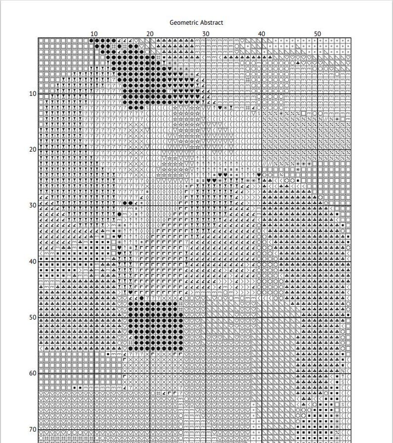 Abstract Shapes Cross Stitch Pattern | Digital Download| Instant ...