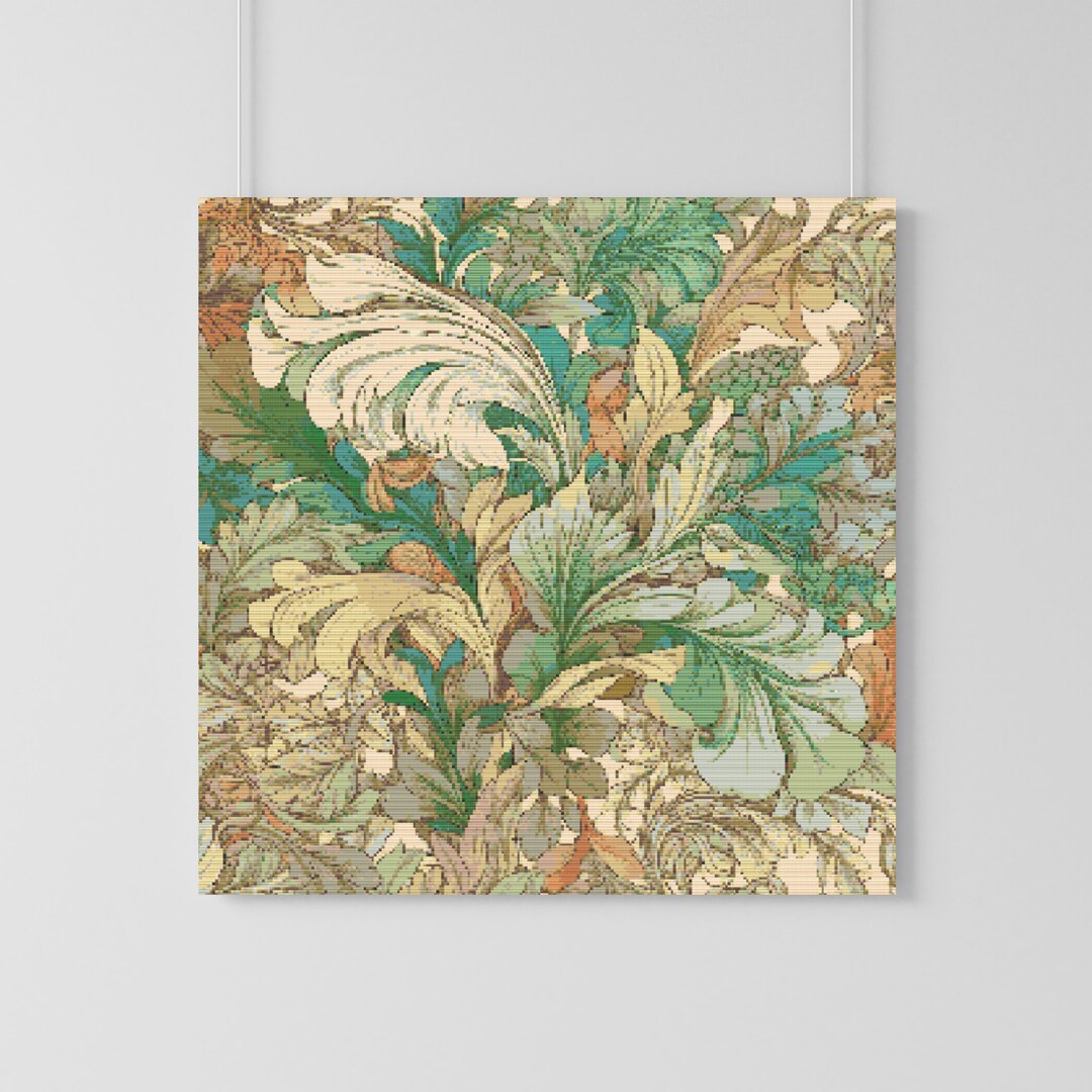 Intricate Floral Cross Stitch Pattern | Botanical Embroidery (PDF ...