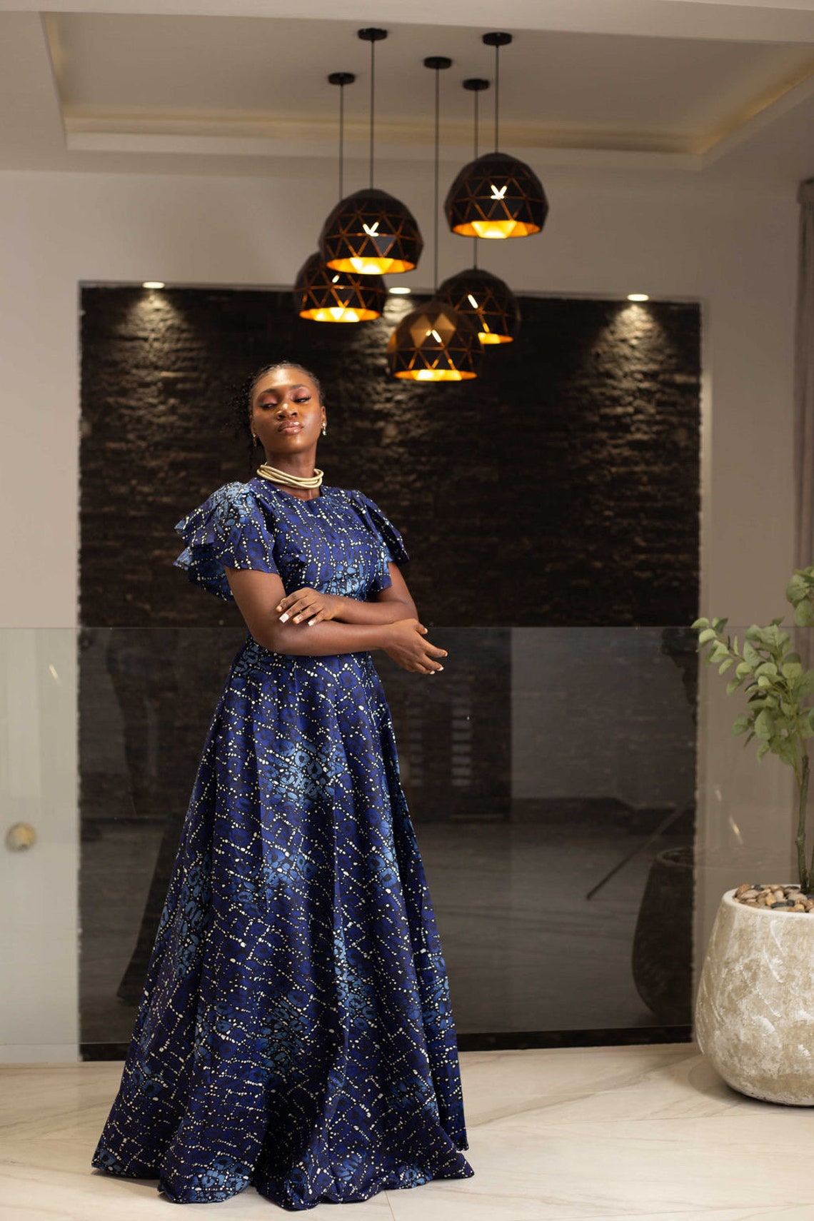 Omotola African Print Maxi Dress Ankara Dress - Etsy