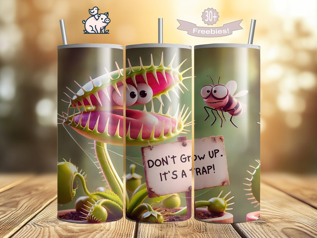 Funny Venus Fly Trap Tumbler Wrap, 20oz Skinny PNG, Adult Humor ...
