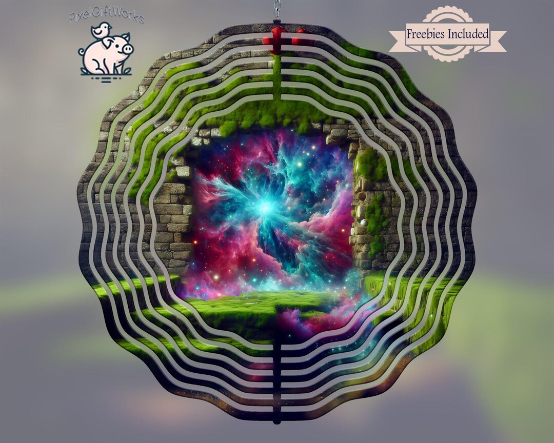 Digital Download Png, Wind Spinner Design, Galaxy Hole in Wall 3D ...
