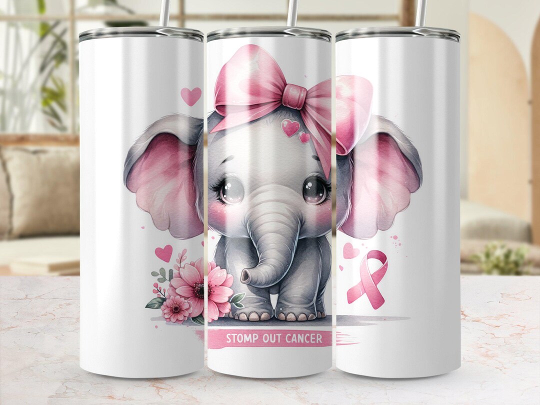 Stomp Out Cancer Elephant 20oz Tumbler Wrap PNG (digital Download) - Etsy