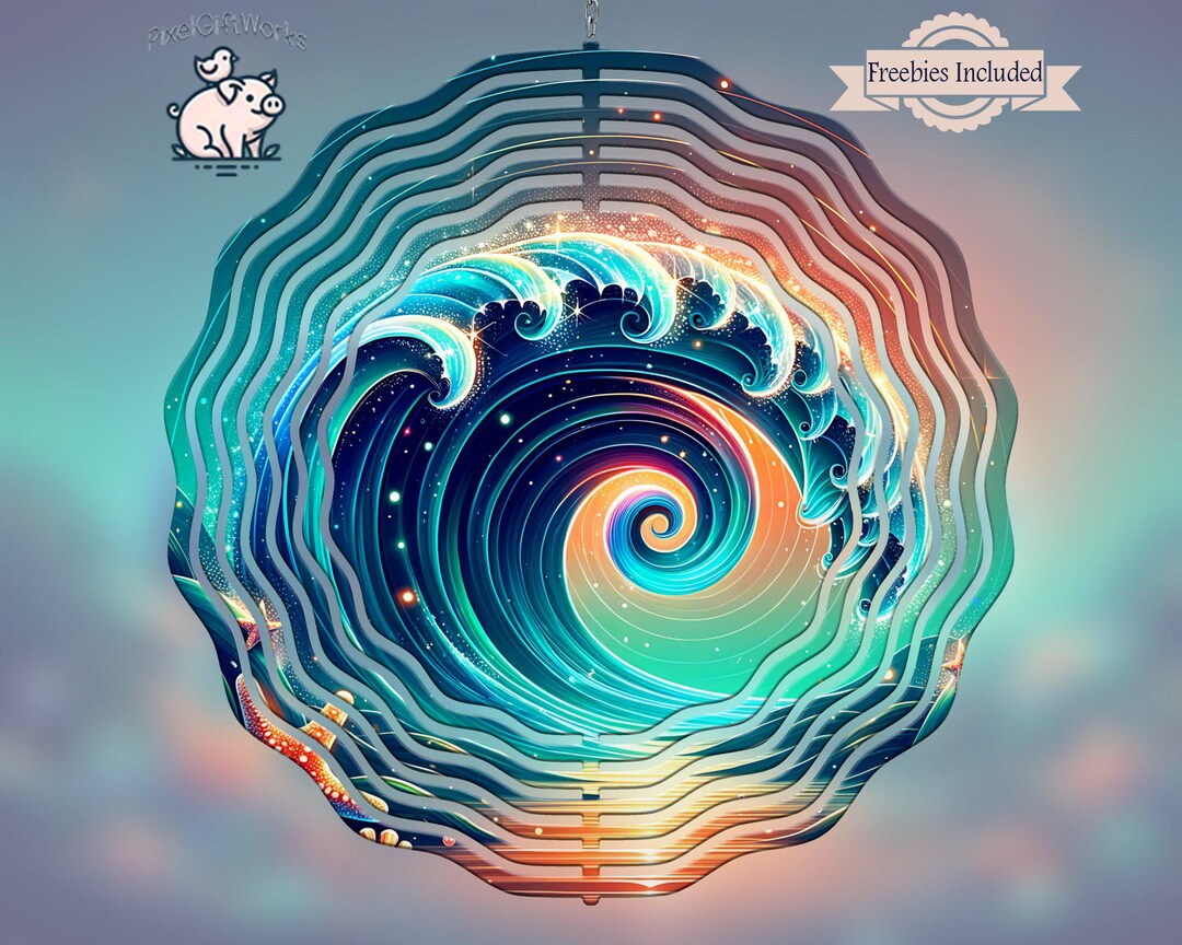 Tsunami Wave Wind Spinner PNG, Digital Download, Islander Life ...