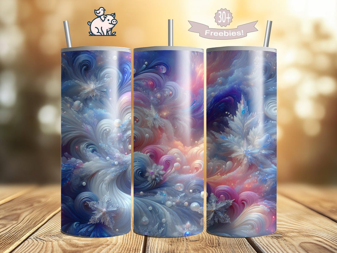 Snowflake Tumbler Wrap: Milky Way Galaxy Swirl (digital Download PNG ...