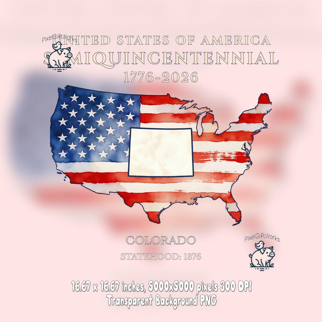 USA 250th Anniversary Colorado Pride, Digital Download, State Design ...