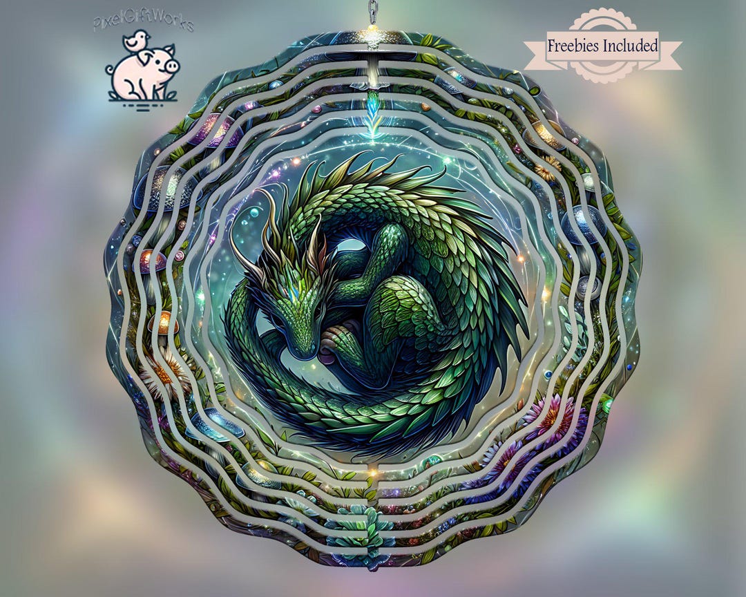 Dragon Wind Spinner PNG Digital Download, Fantasy Sublimation Design ...
