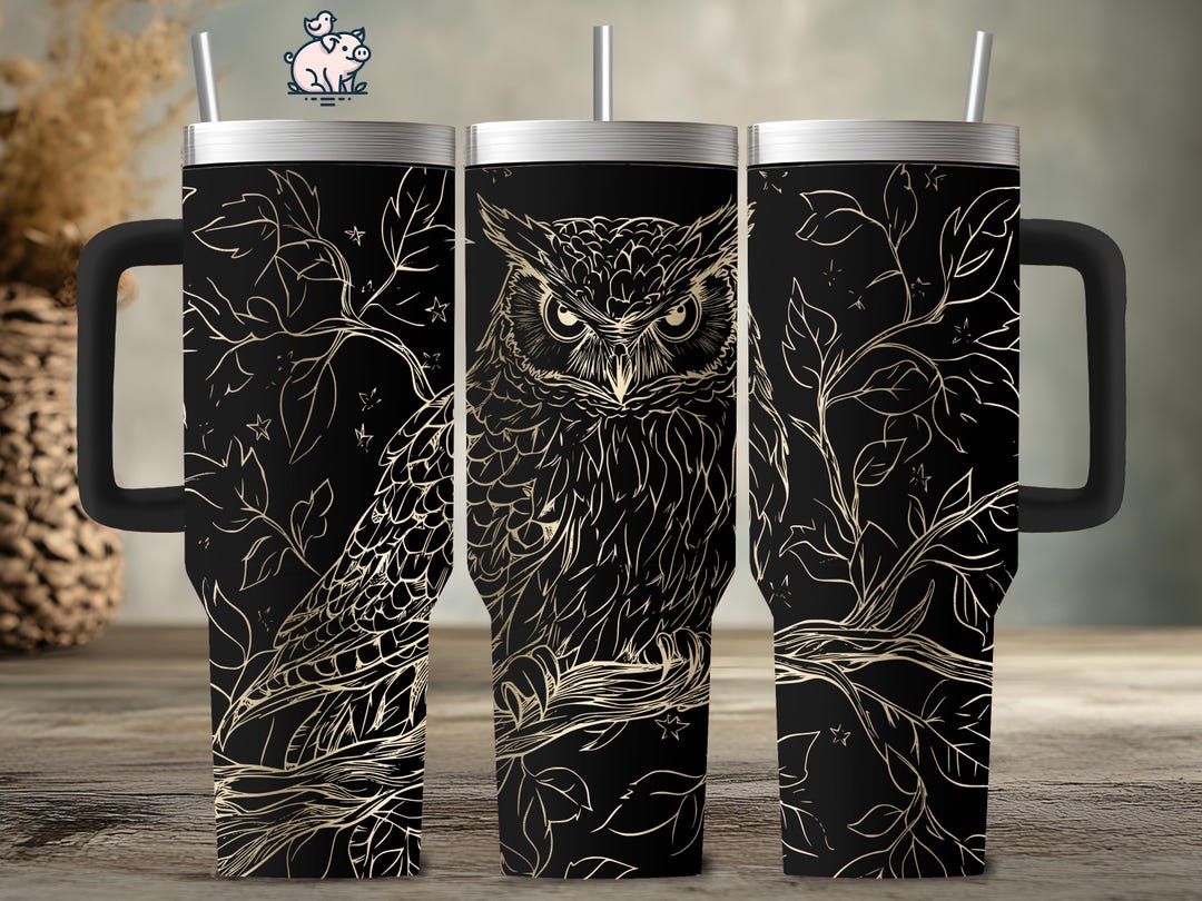 Engrave Owl Laser File, Woodland Animal Art, Intricate Line Art ...