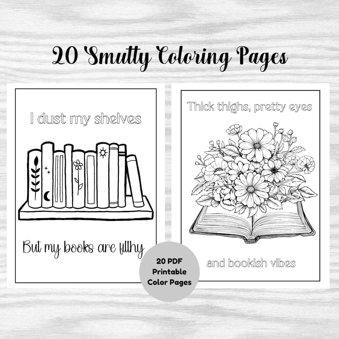 Smut Adult Coloring Pages, Dark Romance, Booktok (PDF Pattern) - Etsy