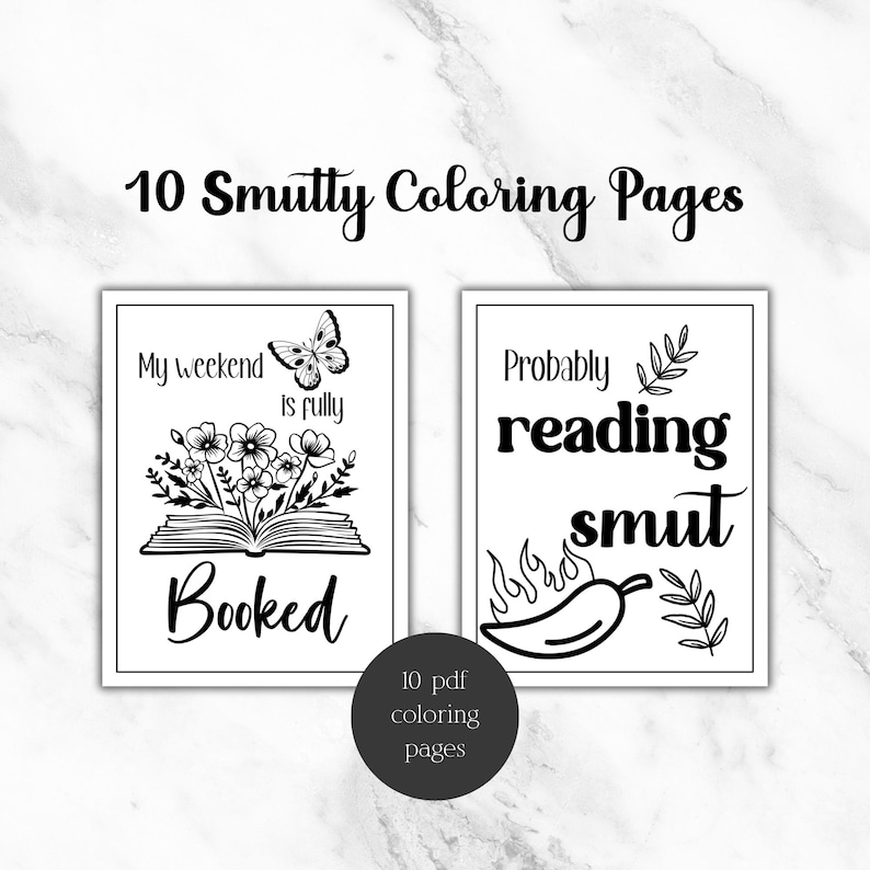 Smutty Coloring Pages for Adults, Booktok Inspired Adult Coloring Book ...