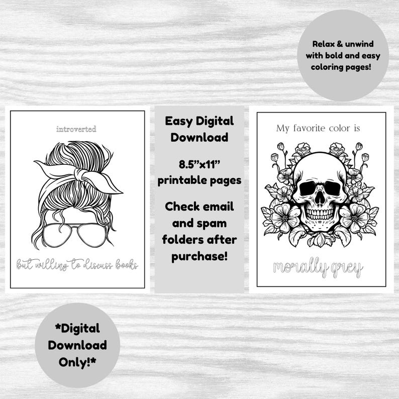 Smut Adult Coloring Pages, Dark Romance, Booktok (PDF Pattern) - Etsy