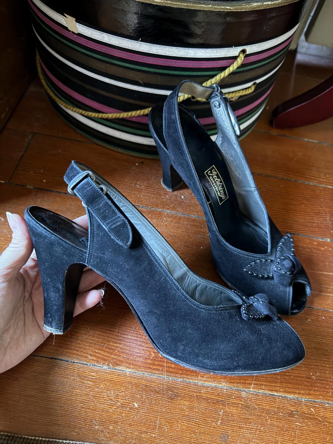 Vintage 1940s Black Suede Pin up Heels by I. Miller ~ Size 7 - Etsy