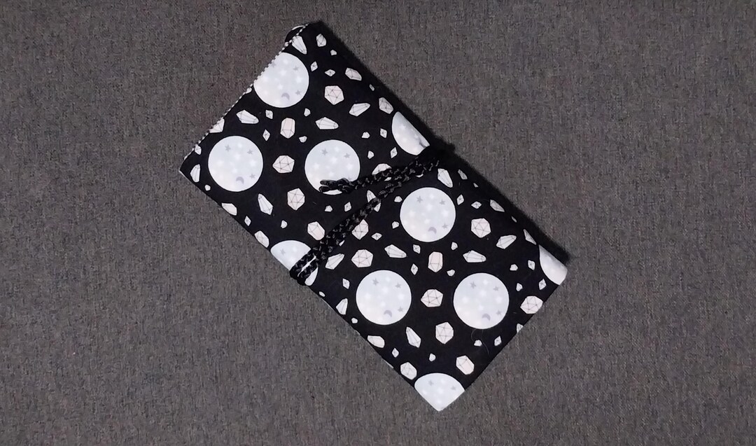Moon & Crystals Tarot Oracle Deck Pouch Wrap With Pocket - Etsy