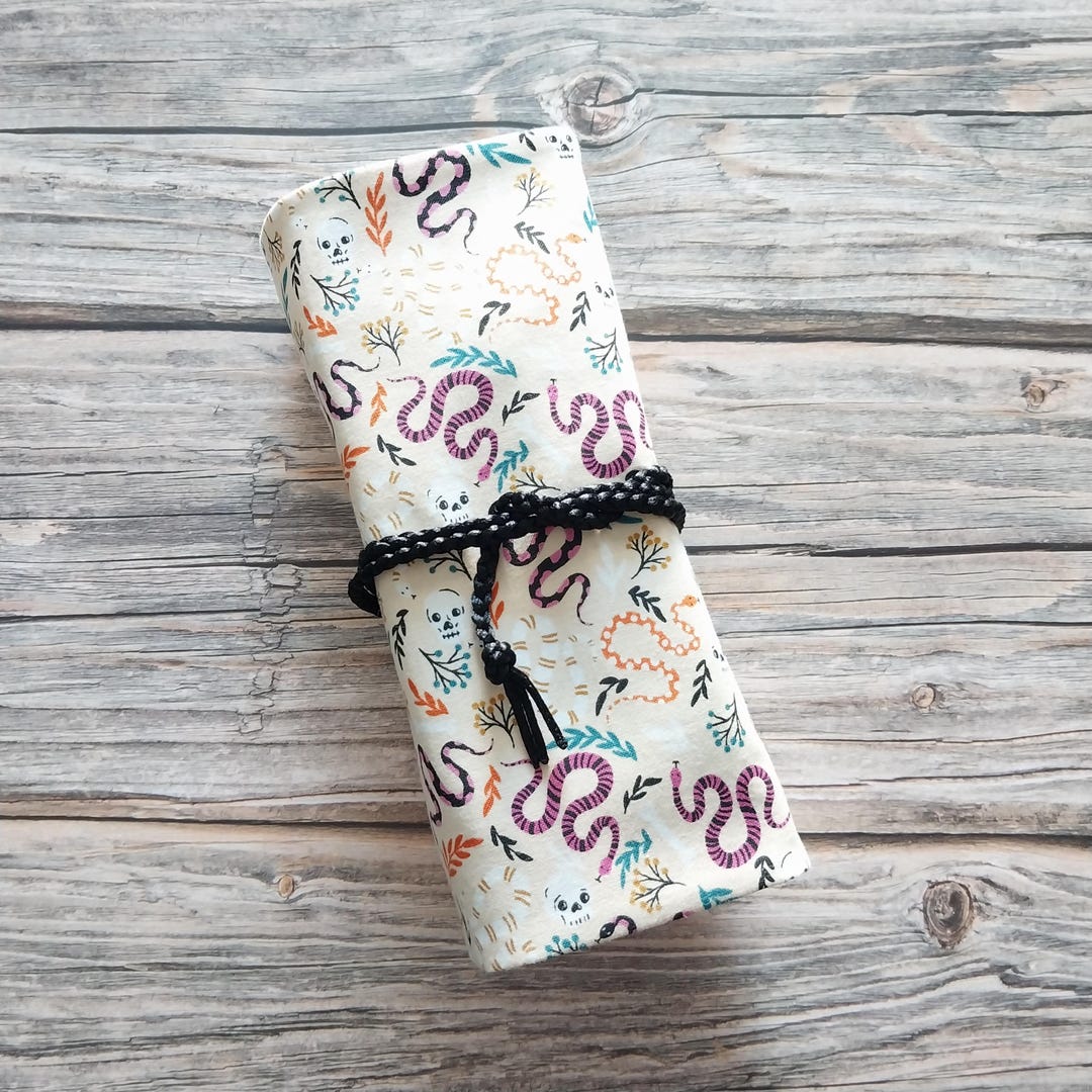 Snakes & Skulls Tarot Oracle Deck Wrap Pouch With Pocket Pouch - Etsy