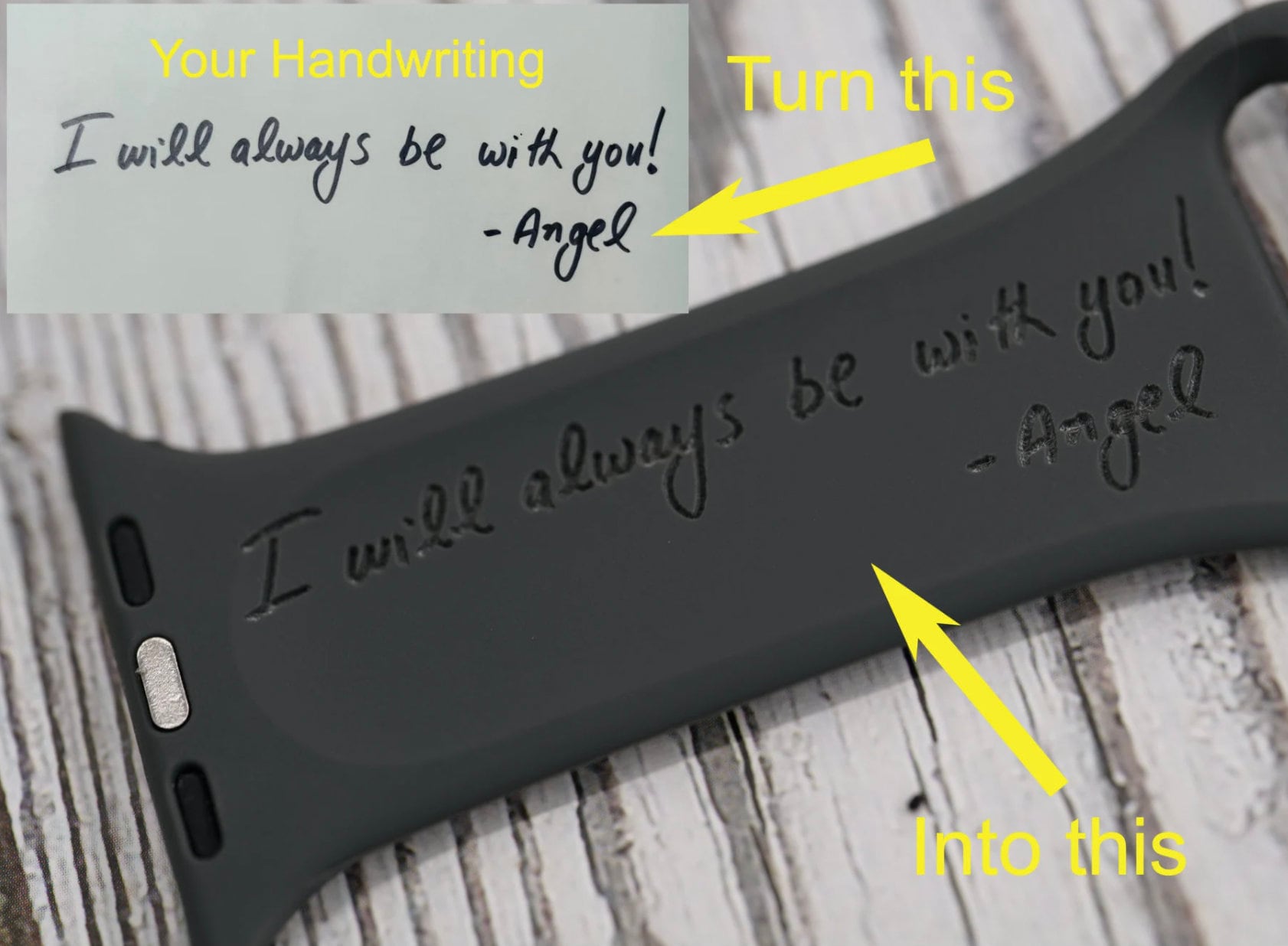 Inscription on Watch Band, Compatible With Apple Watch Mother's Day ...
