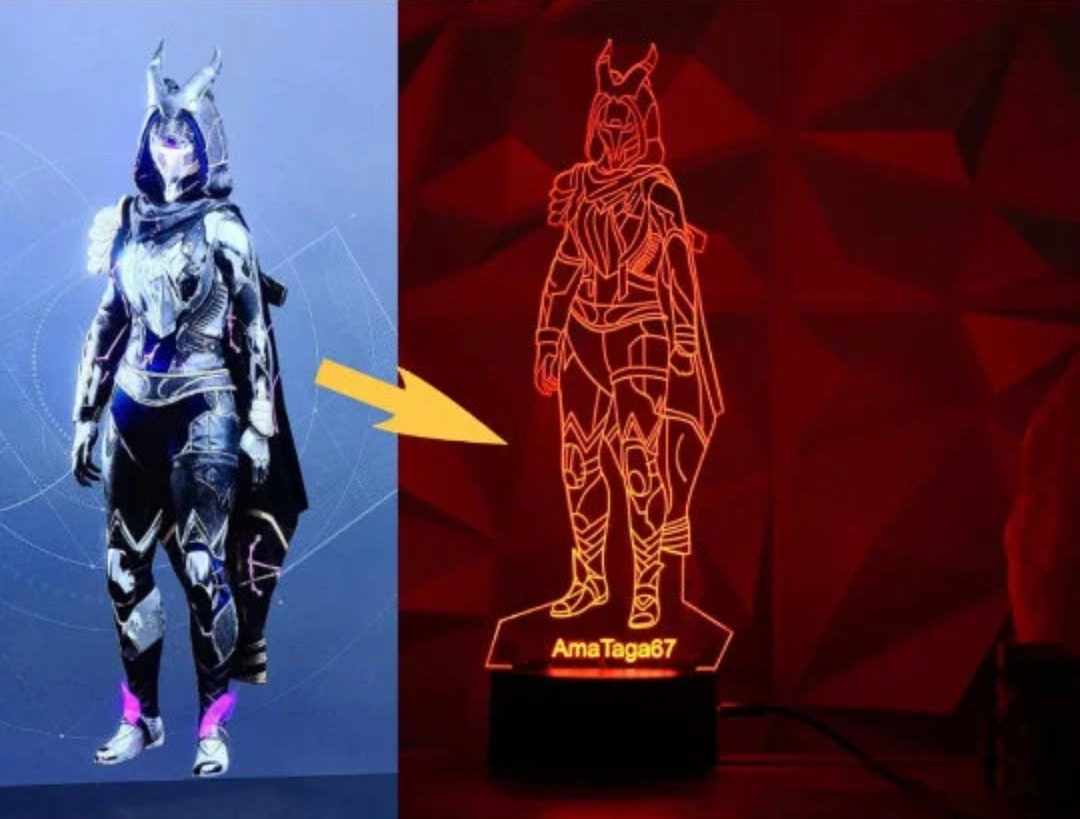 Custom LED Acrylic Desk Lamp Anime Personalized Anime | Gaming ...