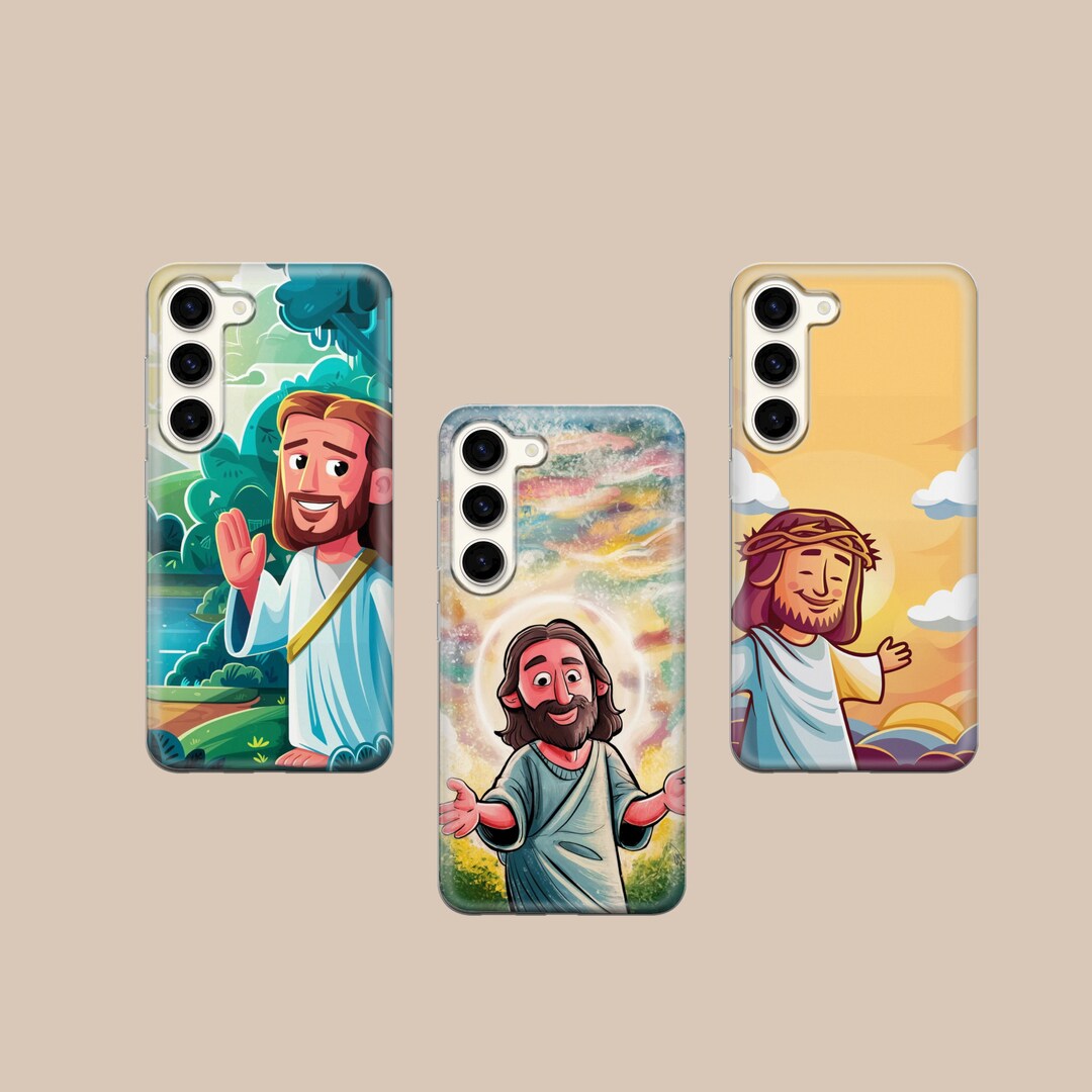 Cartoon Jesus Christ Religious Phone Case Cover for Samsung Galaxy S24 ...
