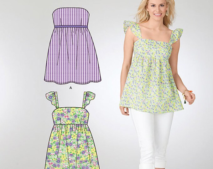 Boho Sun Tops Pattern Easy Empire Waist Ruffled Straps or - Etsy