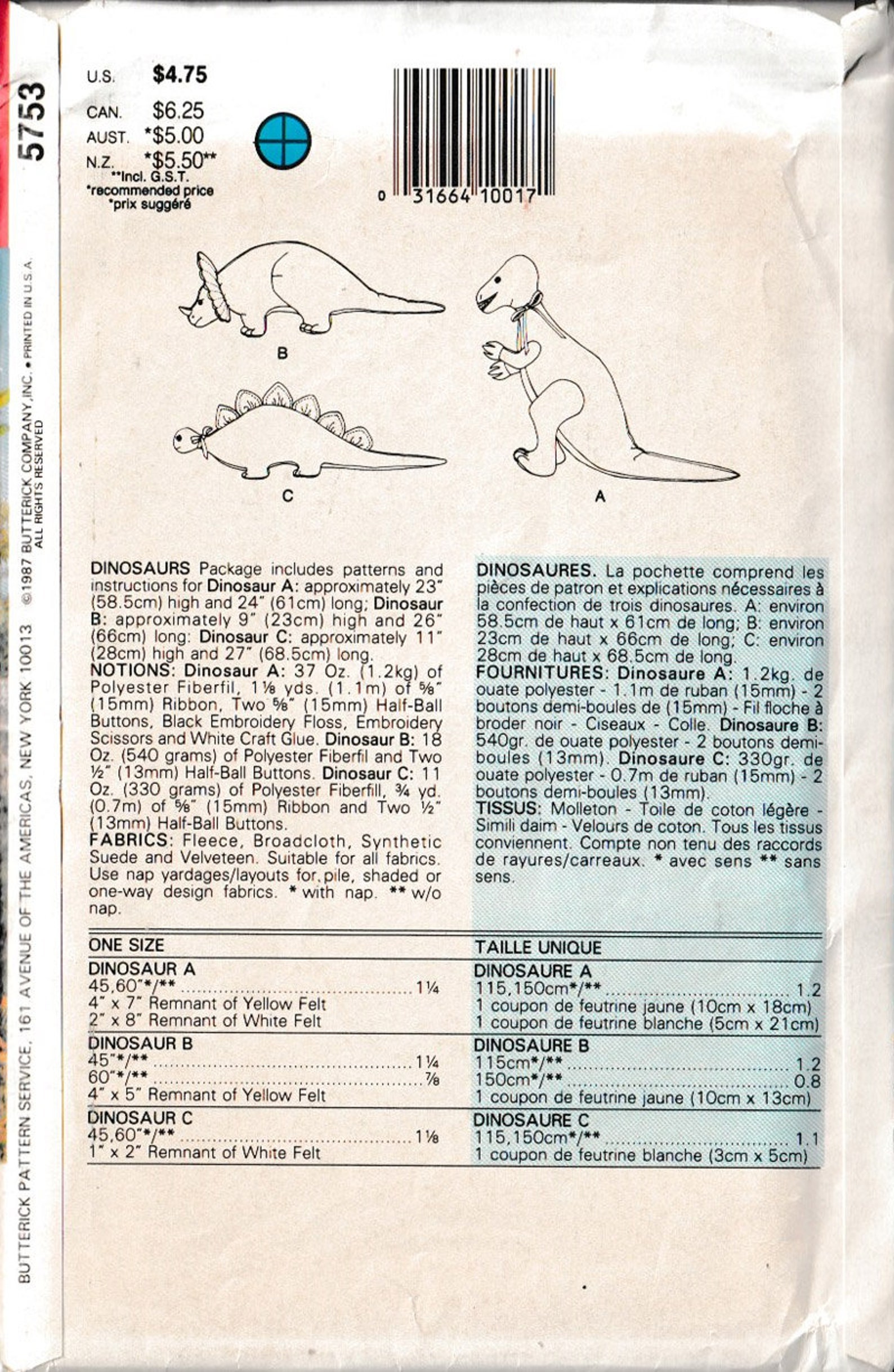 Vintage 1980s DINOSAURS Pattern Triceratops Stegosaurus T-rex Rachel ...