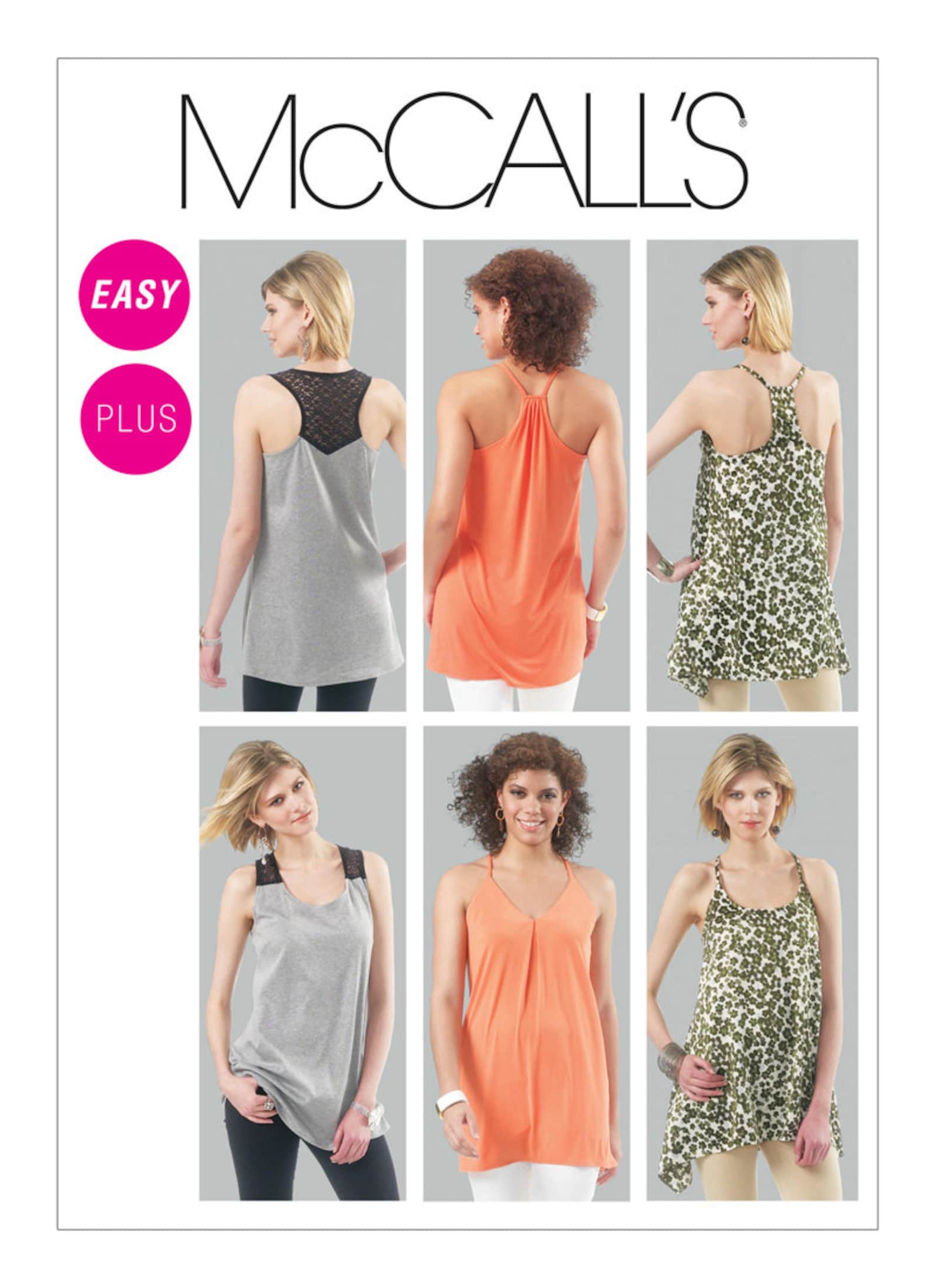 Misses Razorback Tunics Sewing Pattern Mccalls 6359 OOP Plus - Etsy