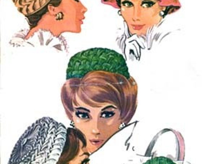 Vintage 1960s Smocked Pillbox Hat Sewing Pattern Mccalls 6515 Vintage ...
